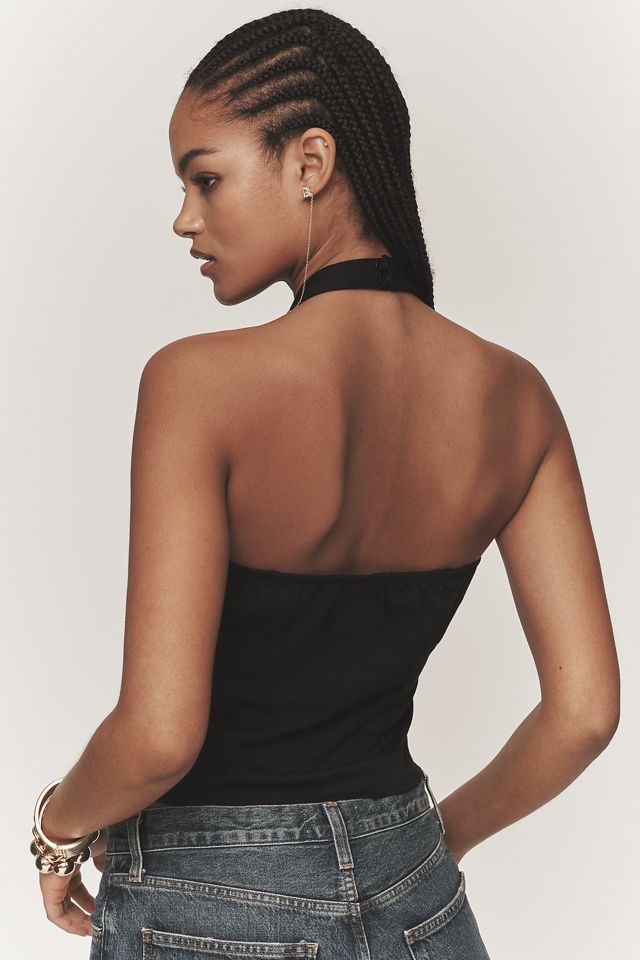 Maeve Structured Halter Top | Anthropologie