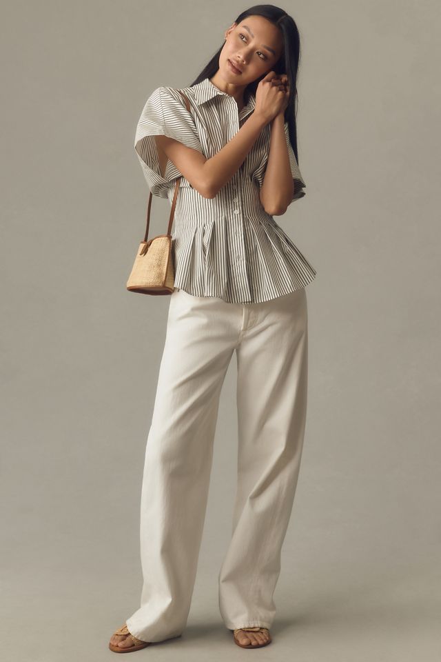 The Tobie Pleated Blouse by Exquise | Anthropologie UK