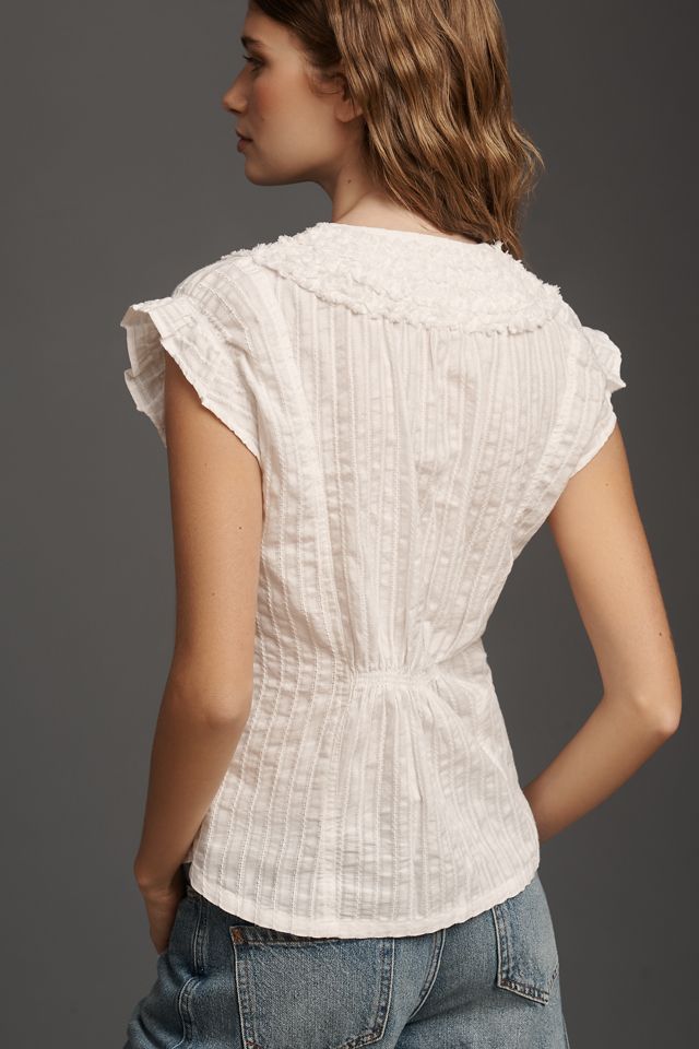 Pilcro Cinched Wedge Top | Anthropologie