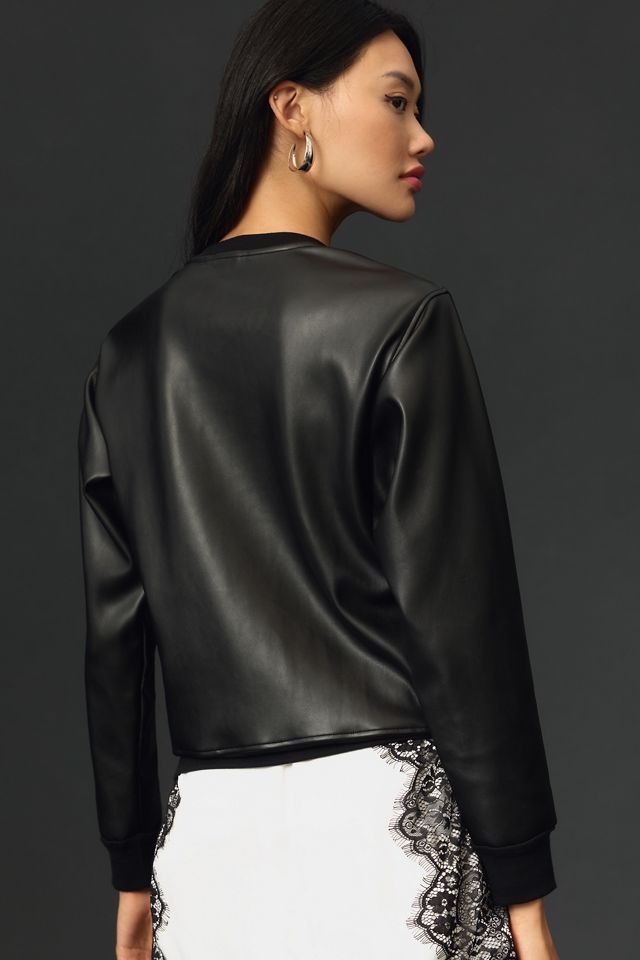 LA Made Faux Leather Pullover | Anthropologie
