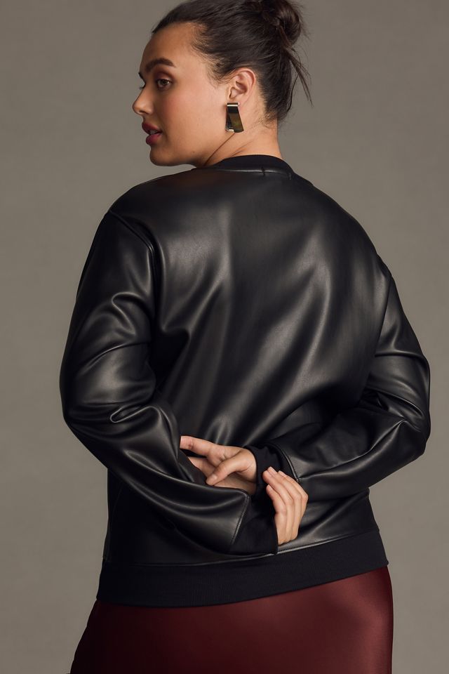 LA Made Faux Leather Pullover | Anthropologie