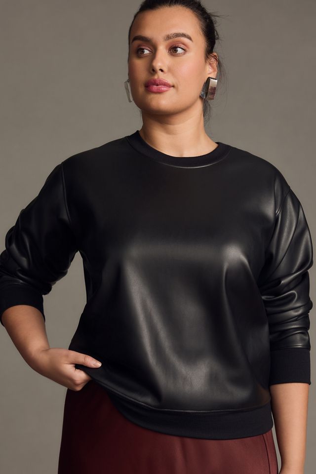 LA Made Faux Leather Pullover | Anthropologie