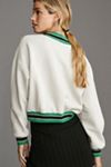 Anna Sui Ribbed Stripe-Trim Sweatshirt | Anthropologie