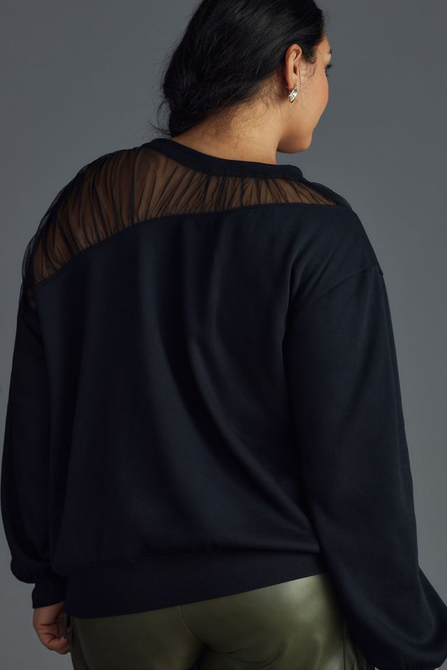 Maeve Sheer-Shoulder Pullover Knit Top | Anthropologie