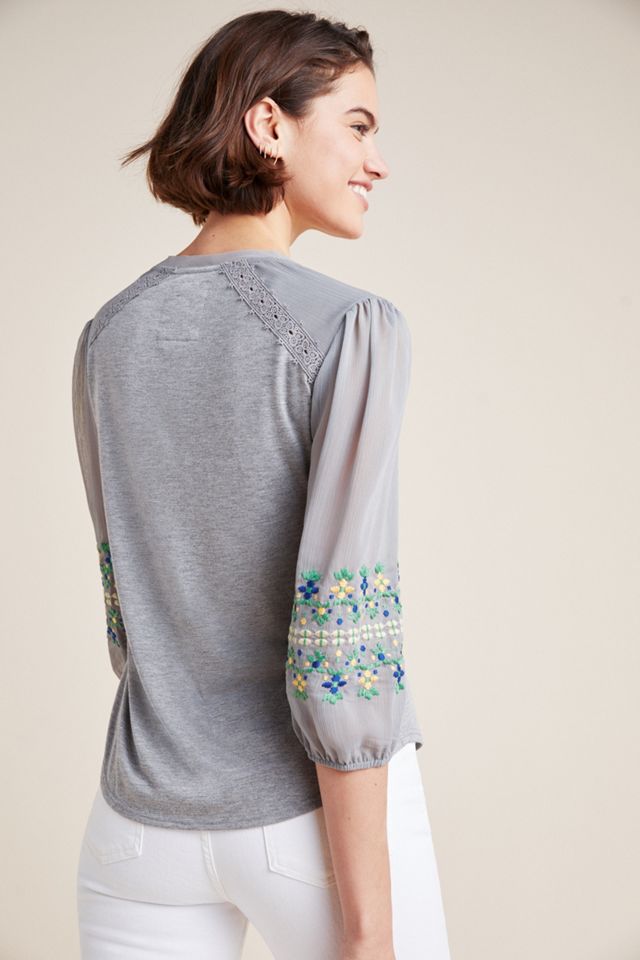 Julia Embroidered Top | Anthropologie
