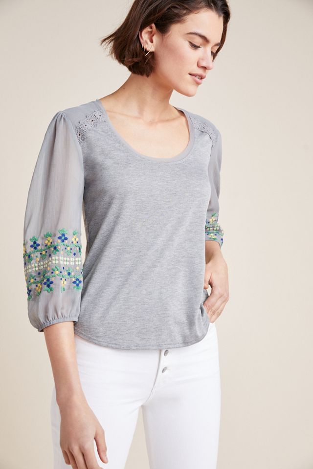 Julia Embroidered Top | Anthropologie