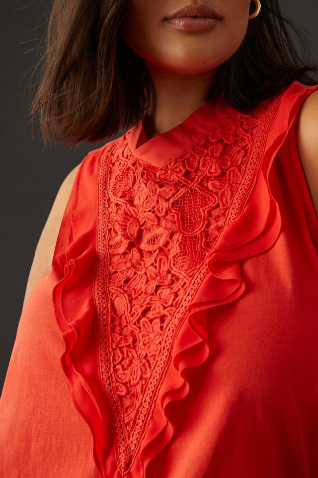 Tiny Emma Lace Ruffle Tank | Anthropologie