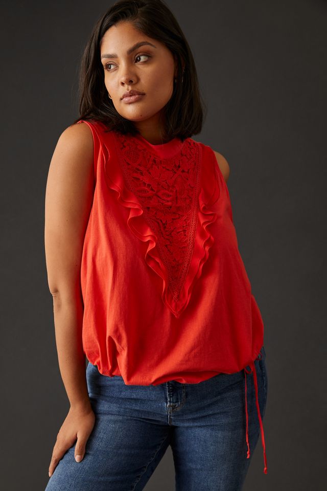 Tiny Emma Lace Ruffle Tank | Anthropologie