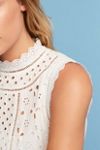 Eyelet Mock Neck Shell | Anthropologie
