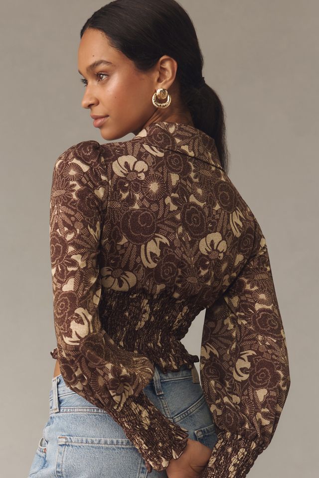 Anna Sui Smocked Top | Anthropologie