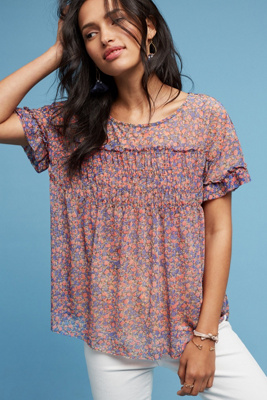 Robyn Smocked Top | Anthropologie