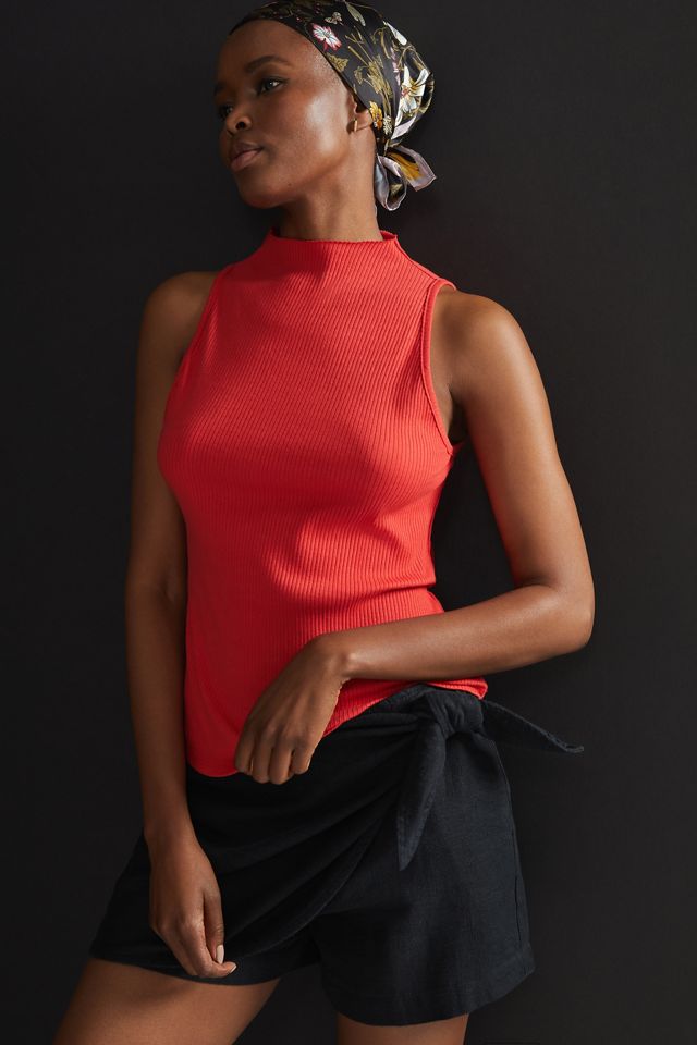 Maeve Mock Neck Tank | Anthropologie