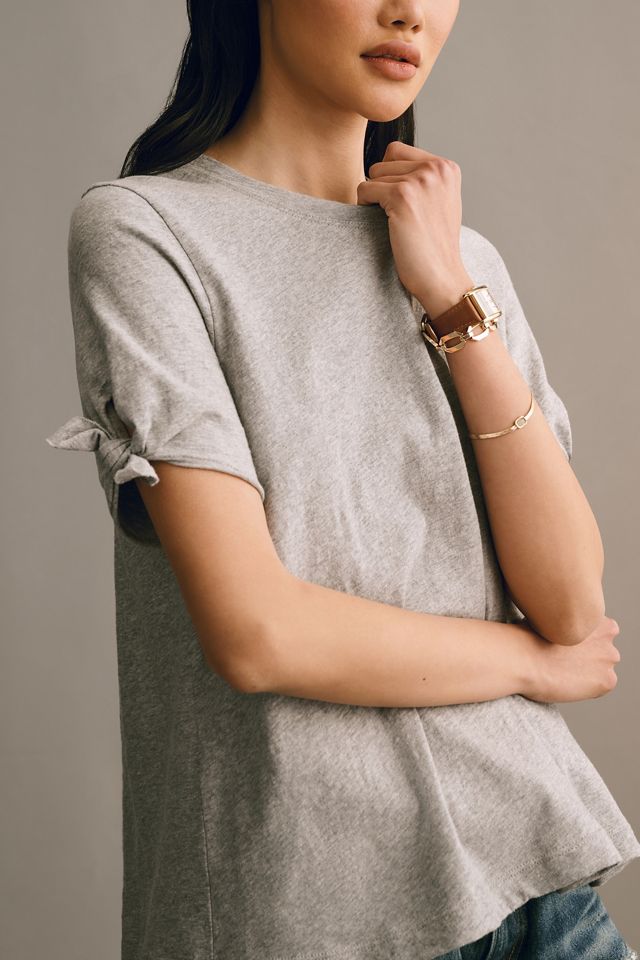 Wilt Tie-Sleeve Trapeze Tee | Anthropologie
