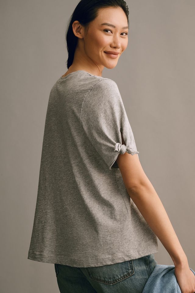 Wilt Tie-Sleeve Trapeze Tee | Anthropologie