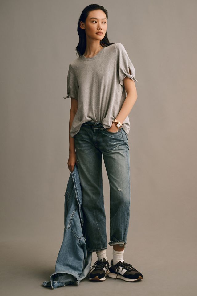 Wilt Tie-Sleeve Trapeze Tee | Anthropologie