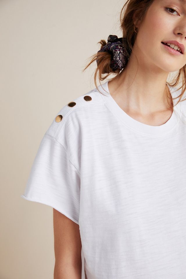 Terrin Snap-Shoulder Tee | Anthropologie