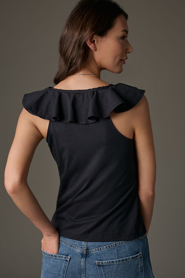 Nation LTD Neah V-Neck Ruffle Tank | Anthropologie