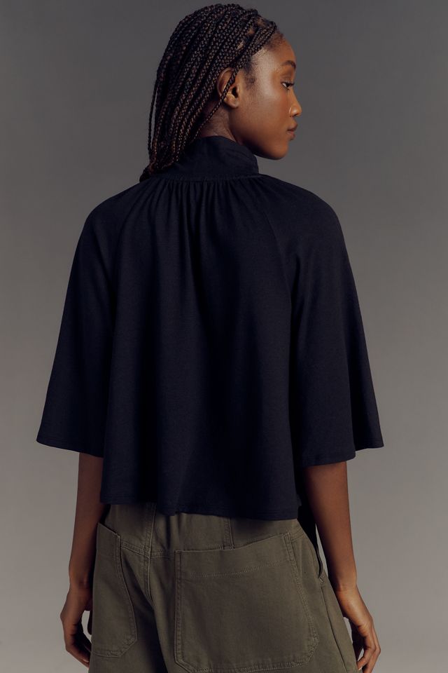 Nation LTD Mock-Neck Bell-Sleeve Top | Anthropologie