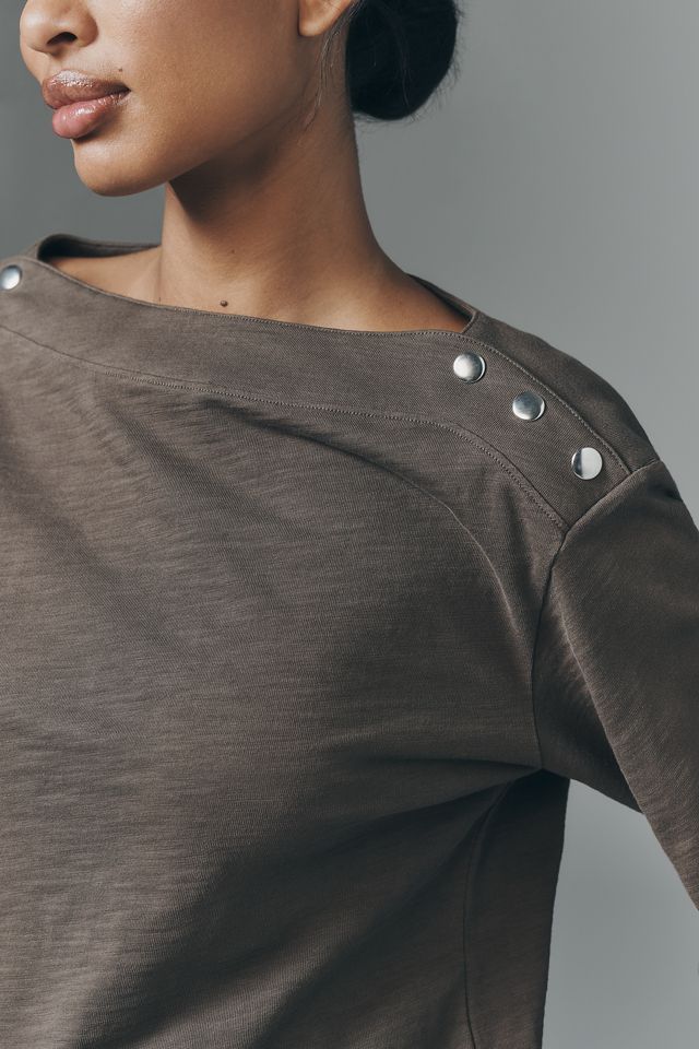 Nation Los Angeles Cotton Rochelle Boat-Neck Sweater | Anthropologie