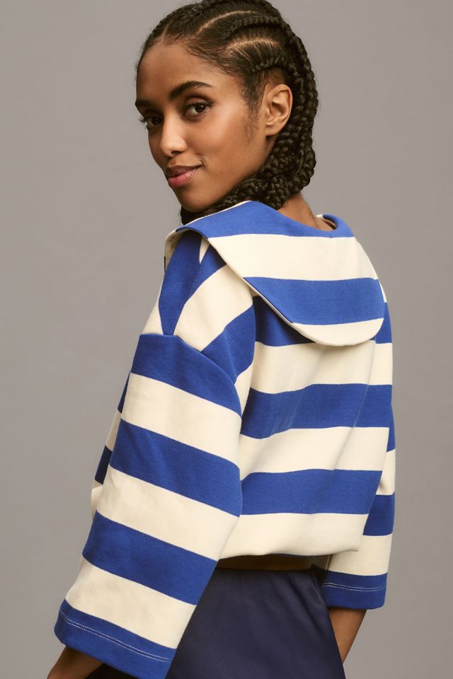 Sunday in Brooklyn Collared Structured Crop Top | Anthropologie