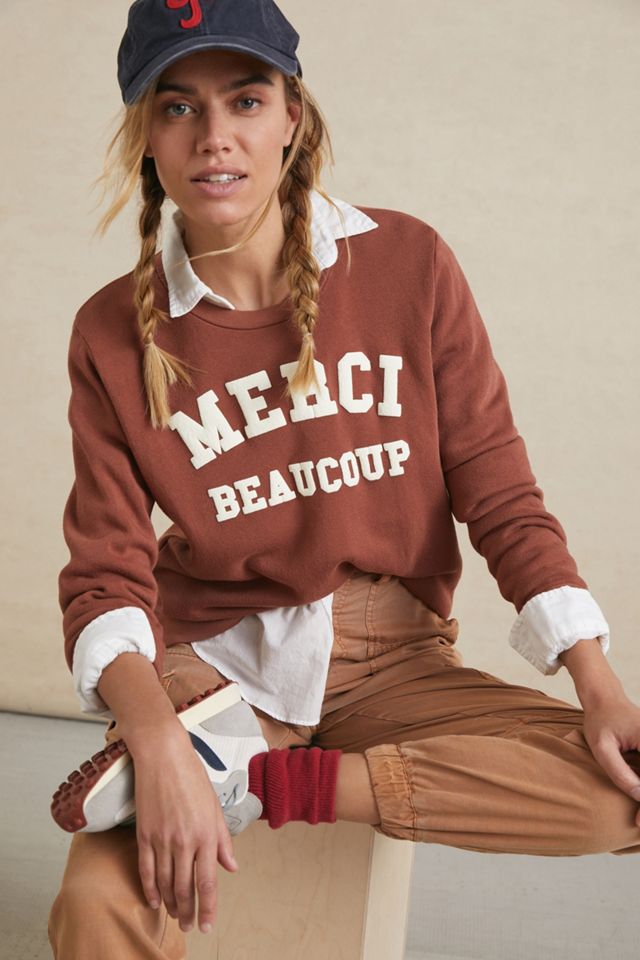 Merci Beaucoup Graphic Sweatshirt | Anthropologie