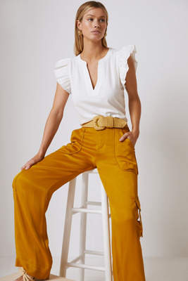 Maeve x Cecilia Pettersson Ruffle-Sleeve Tee | Anthropologie