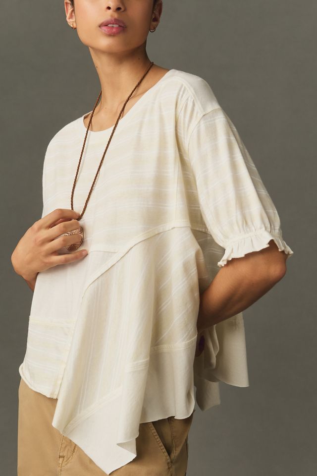 By Anthropologie Seamed Asymmetrical Tee | Anthropologie