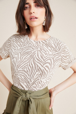 Structured Zebra Top | Anthropologie