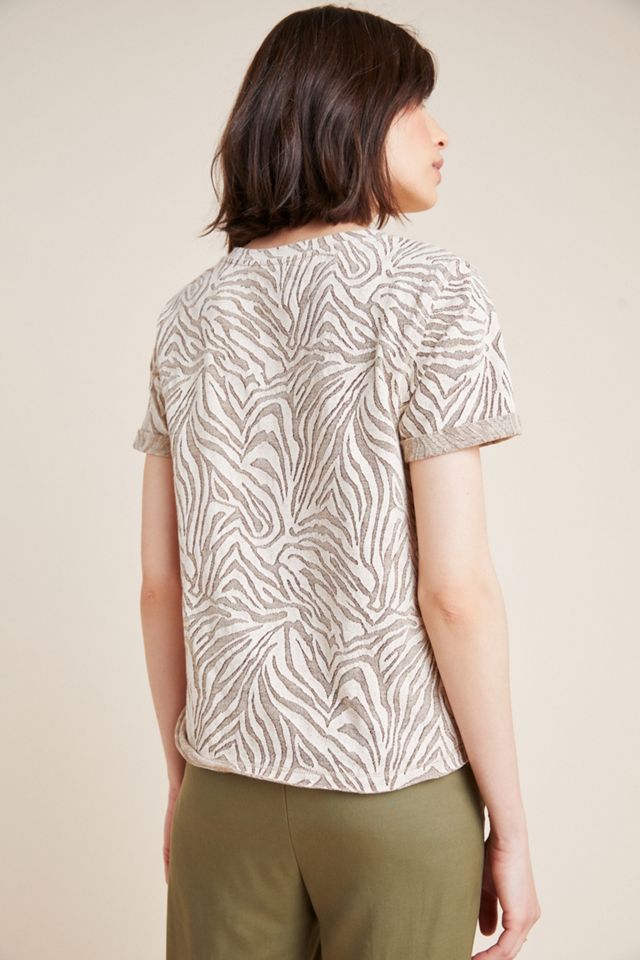 Structured Zebra Top | Anthropologie