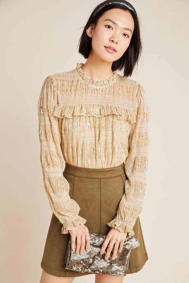 Blaise Ruffled Victorian Blouse | Anthropologie