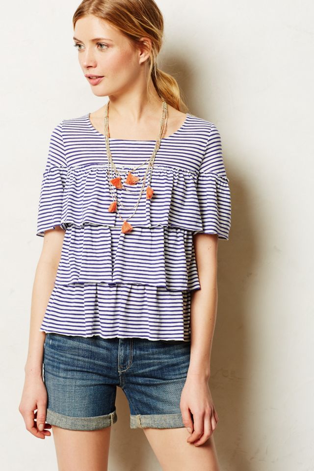 Tiered Ruffle Tee | Anthropologie