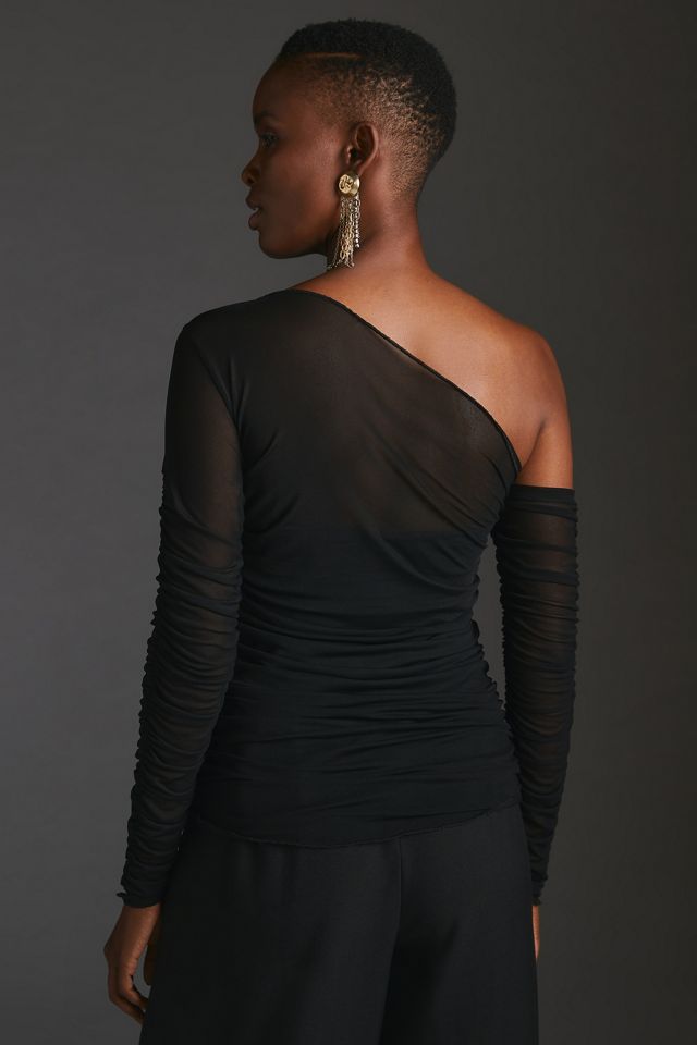 By Anthropologie One-Shoulder Sheer Top | Anthropologie