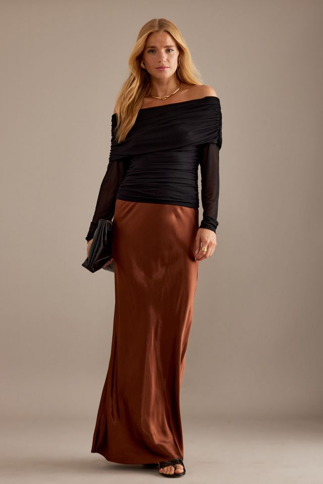 Maeve Manga-Larga Fuera-Del-Hombro Top Transparente | Anthropologie ES