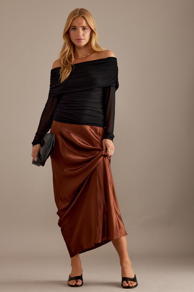 Maeve Manga-Larga Fuera-Del-Hombro Top Transparente | Anthropologie ES