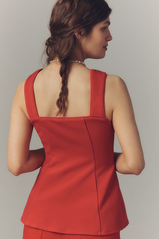 Maeve Structured Longline Vest | Anthropologie