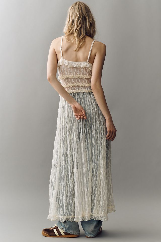 ASTR The Label Sariyah Longline Sheer Top | Anthropologie