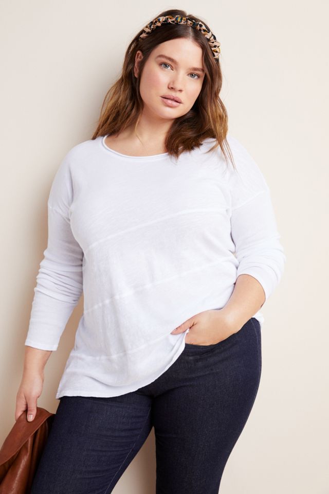 Paula Seamed Asymmetrical Tee | Anthropologie