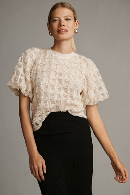Sarah Hann Karla Textured Top | Anthropologie