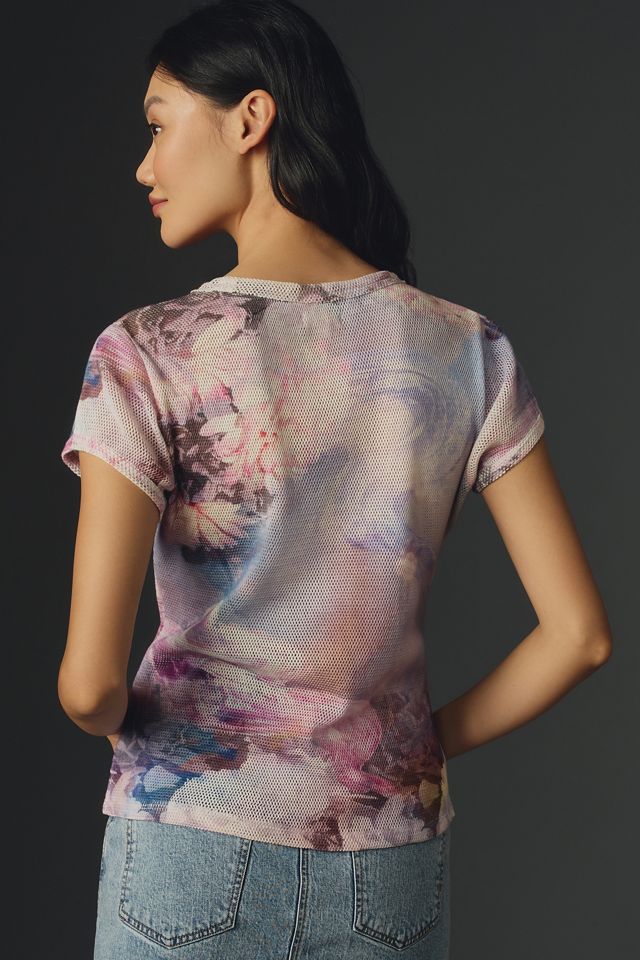 Pilcro Mesh Ringer Tee | Anthropologie