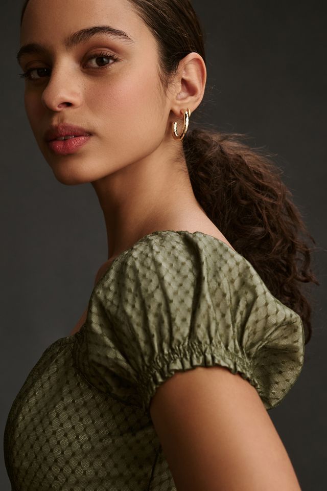 By Anthropologie Puffed Cap-Sleeve Corset Top | Anthropologie