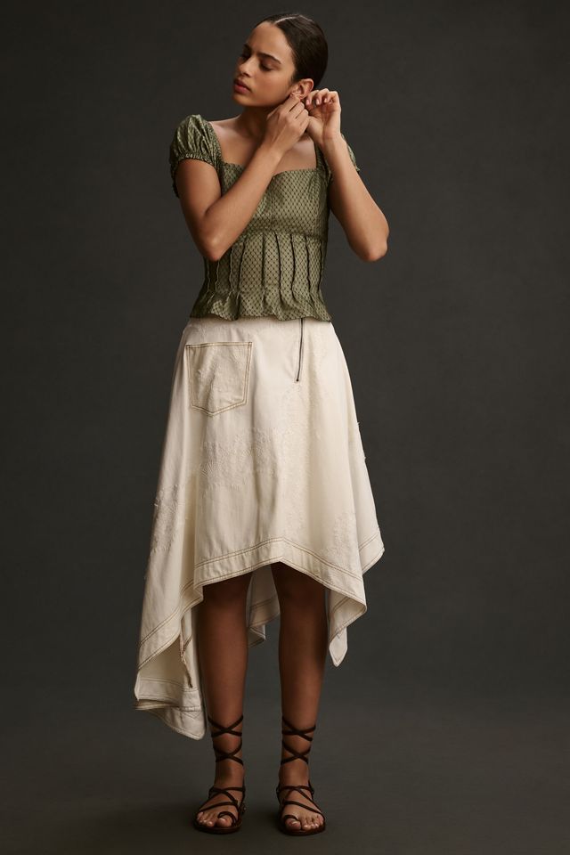 By Anthropologie Puffed Cap-Sleeve Corset Top | Anthropologie