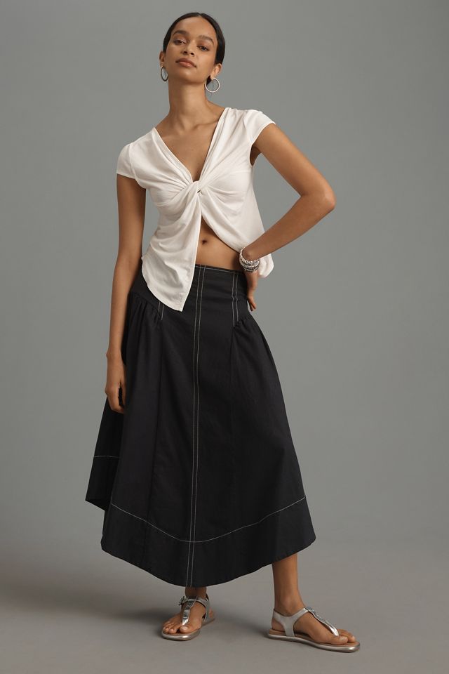 Maeve Reversible Twist Top | Anthropologie