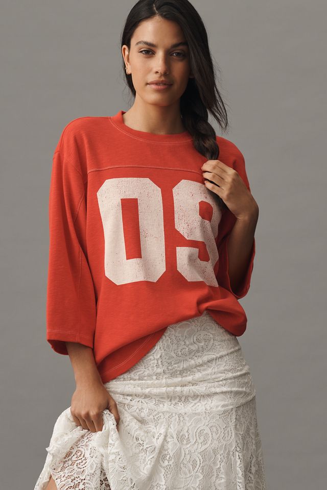 Pilcro 3/4 Sleeve Varsity Tee | Anthropologie
