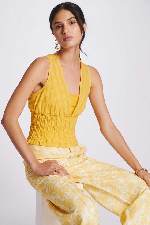 Maeve Layered Smocked Tank | Anthropologie