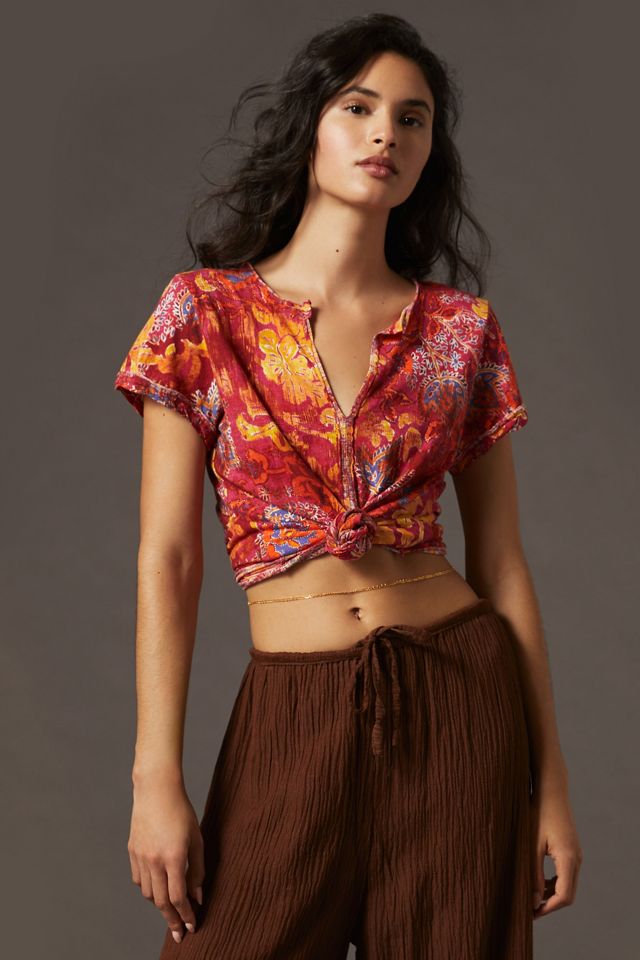 Pilcro Spliced-Neck Tee | Anthropologie