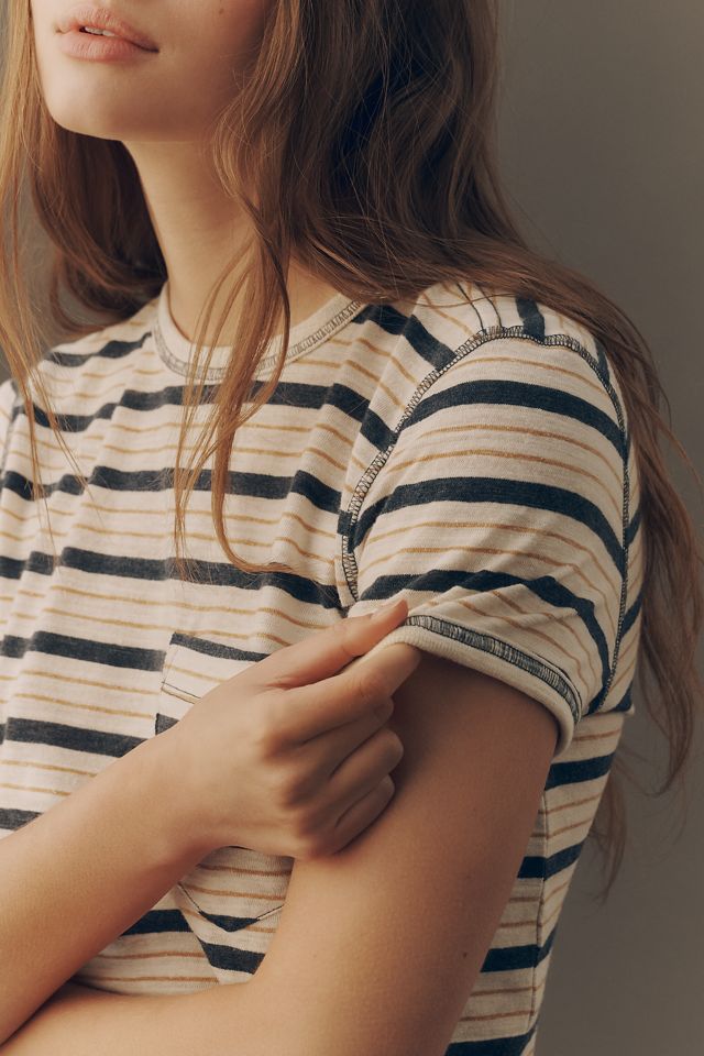 Pilcro Earn Your Stripes T-Shirt | Anthropologie UK