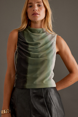 Pilcro Printed Mesh Shell Tank Top | Anthropologie UK