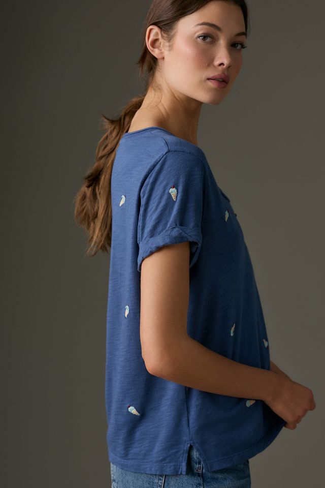 The Lars Classic V-Neck Tee by T.La | Anthropologie