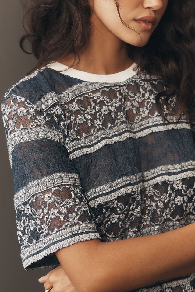 Maeve Shore Thing Lace T-Shirt | Anthropologie