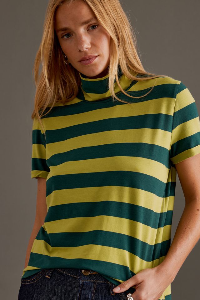 Maeve Turtleneck Sequin Baby Tee | Anthropologie